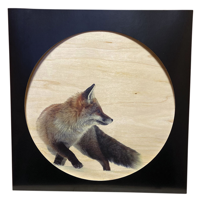 PR812 Poster en bois cerf forêt