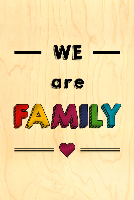 Happy wood we are family